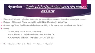 Hyperion the fragment and dreamy visions | PPT