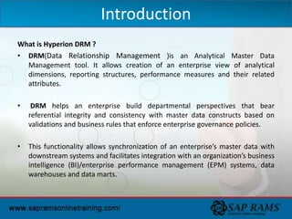 Hyperion DRM Online Training | Oracle Hyperion DRM Online Training ...