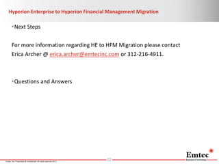 Webinar: Hyperion Enterprise to HFM | PDF
