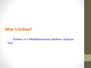 Hyperion essbase | PPTX