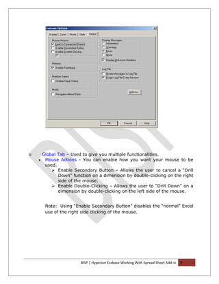 Hyperion essbase working with spread sheet | PDF