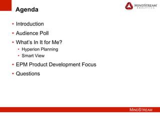 Hyperion Planning 11.1.2.4 | MindStream Analytics | PPT