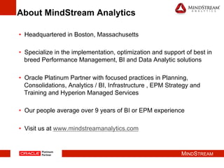 Hyperion Planning 11.1.2.4 | MindStream Analytics | PPT