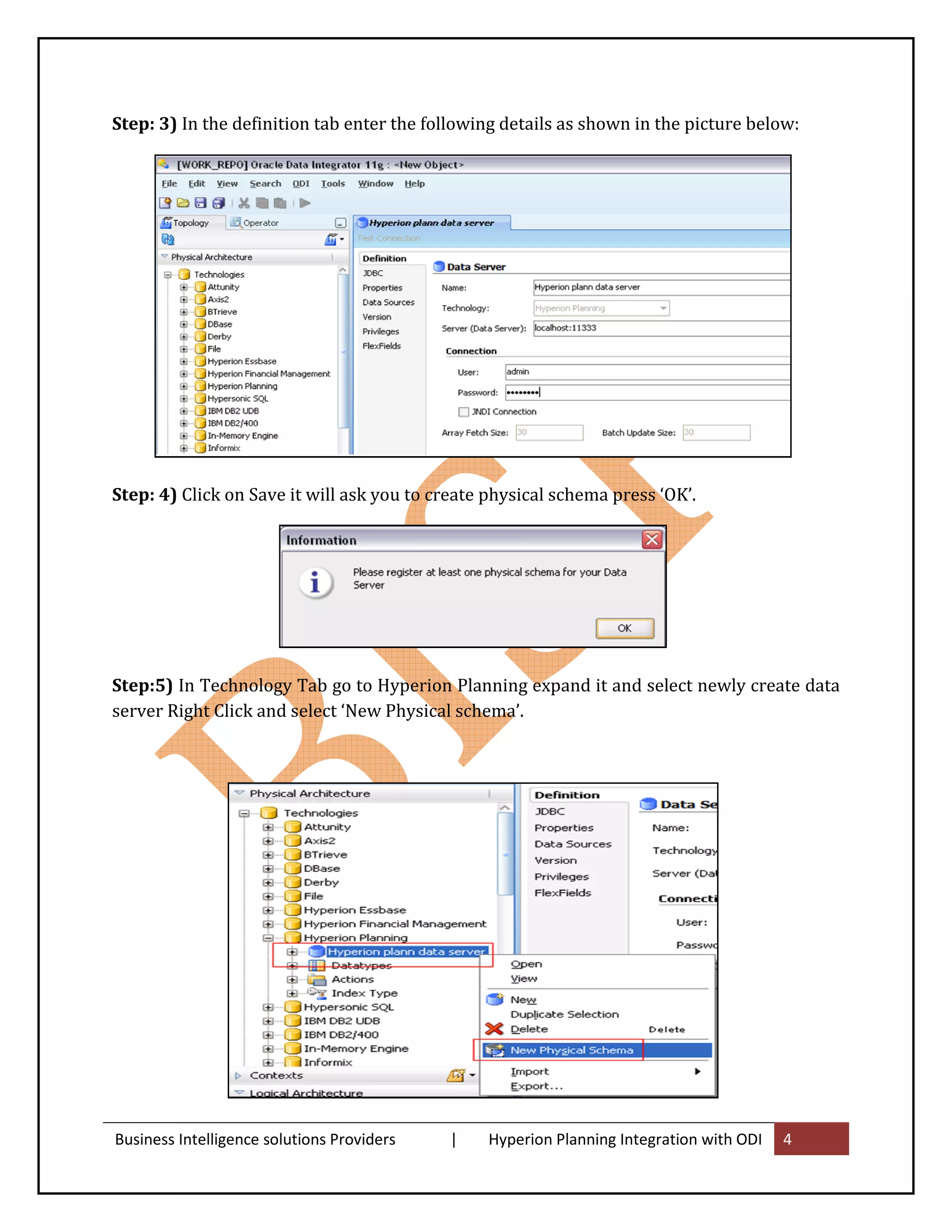 Hyperion planning integration with odi | PDF