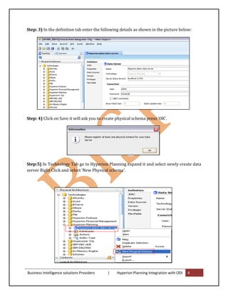 Hyperion planning integration with odi | PDF