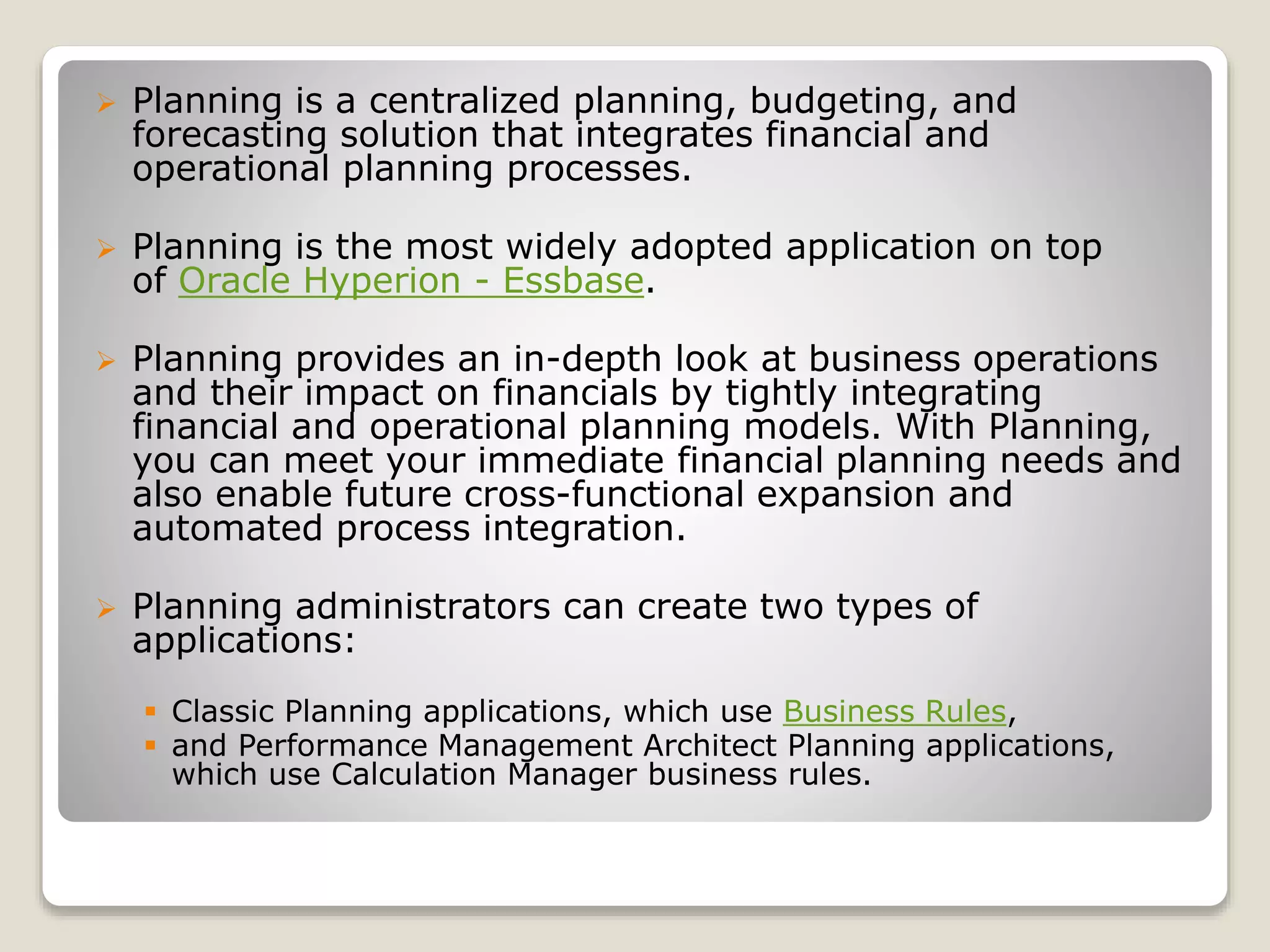 Hyperion planning - Ravi Kurakula | PPTX