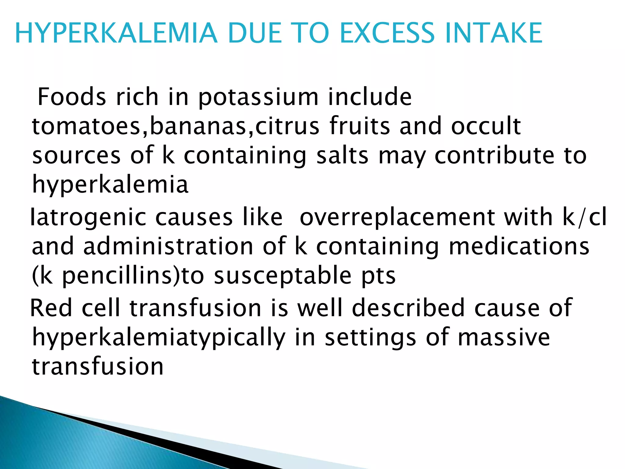 Hyperkalemia | PPTX | Blood Disorders | Diseases and Conditions