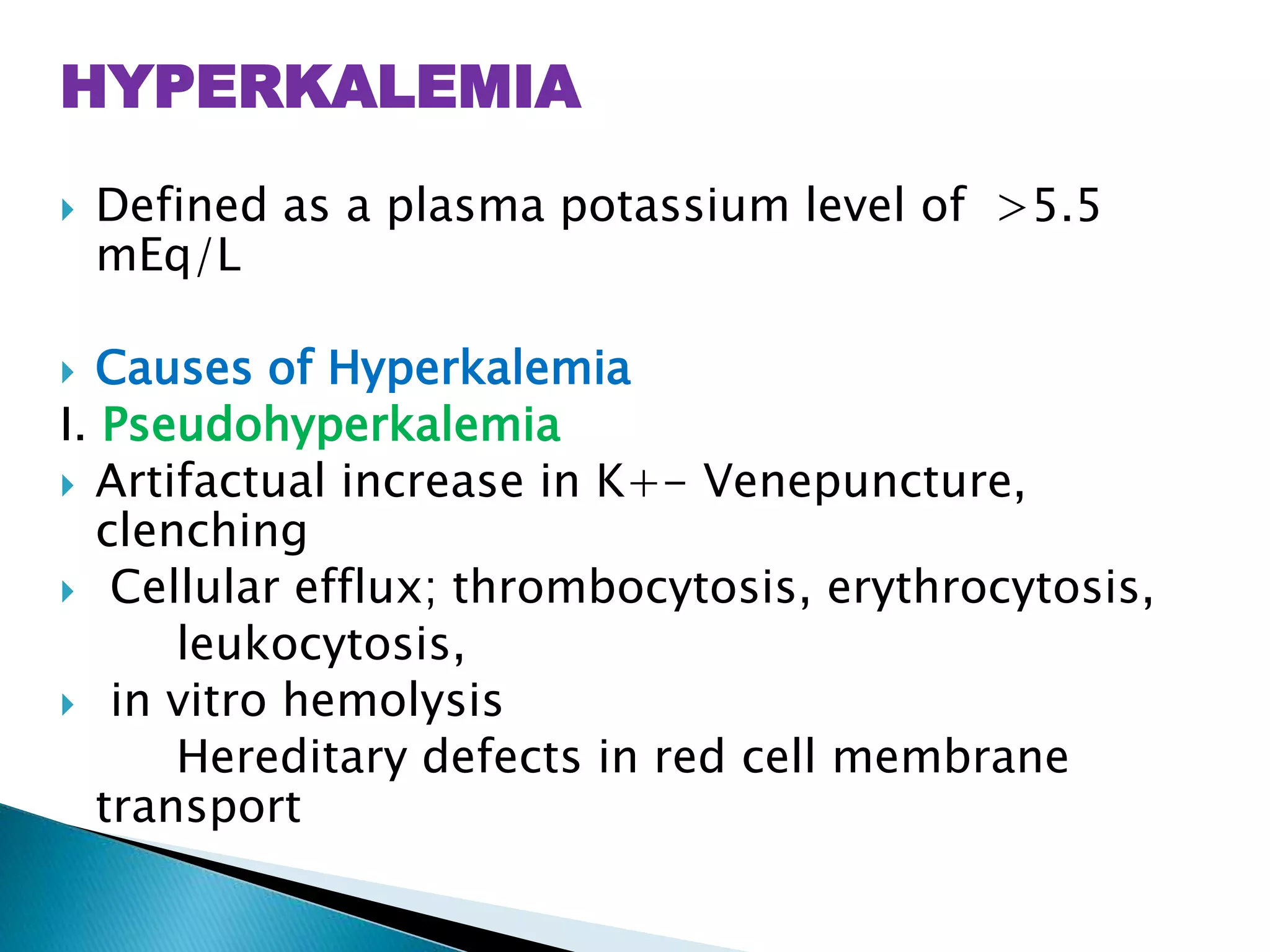 Hyperkalemia | PPTX | Blood Disorders | Diseases and Conditions