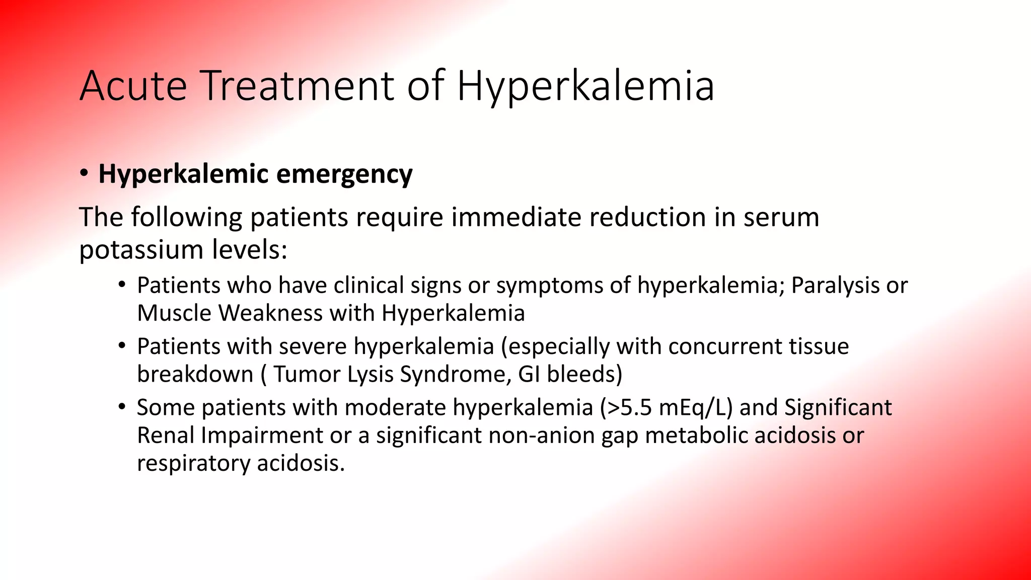 Management of Hyperkalemia | PPTX