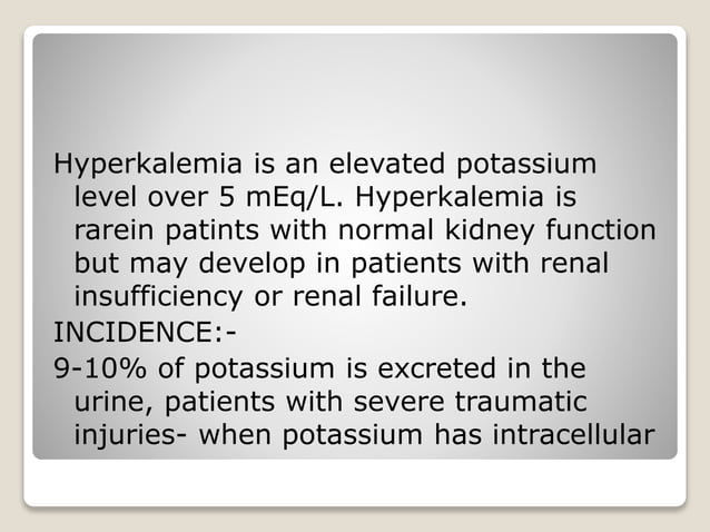 Hyperkalemia | PPTX