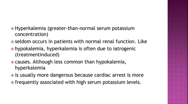 Hyperkalemia | PPT