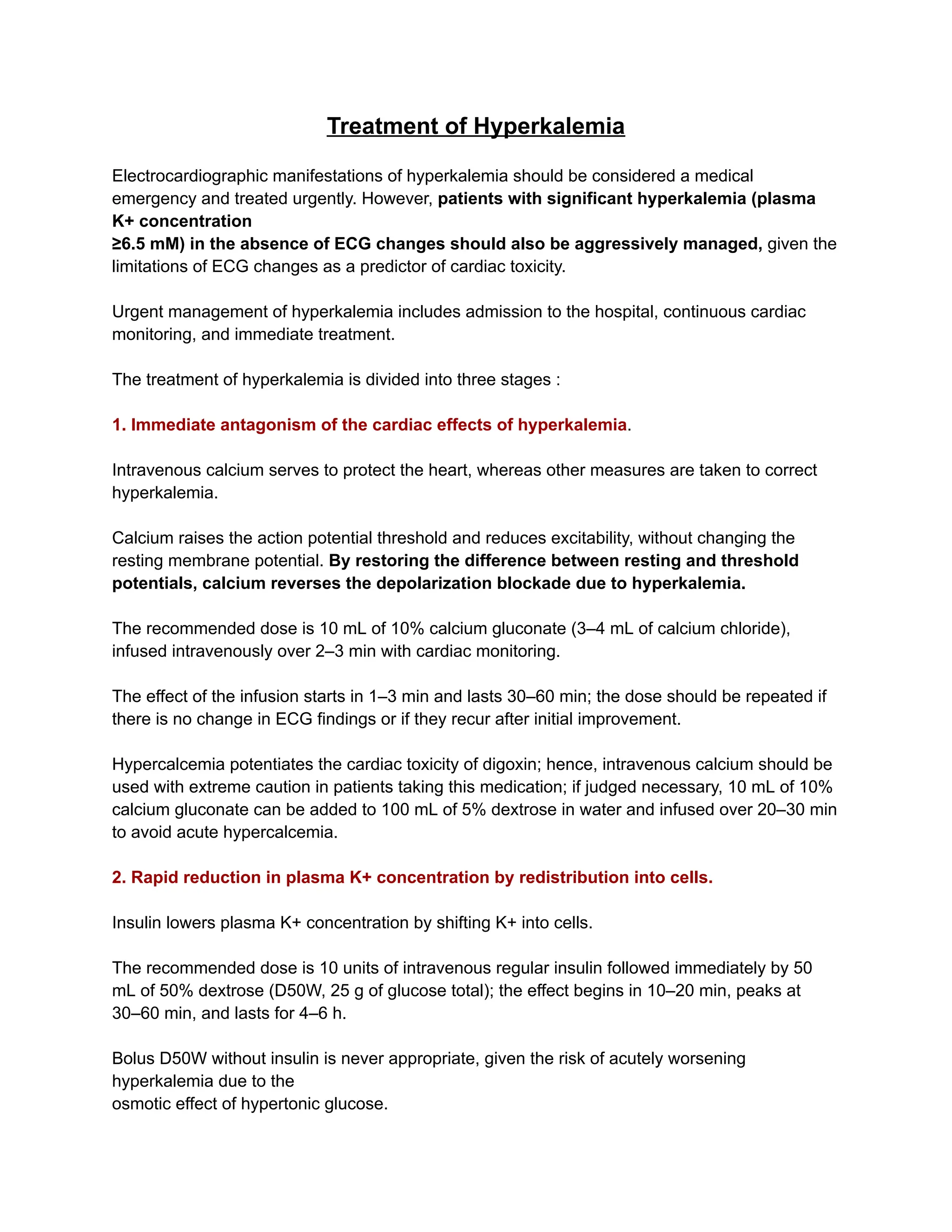 Treatment of Hyperkalemia - Important Points.pdf