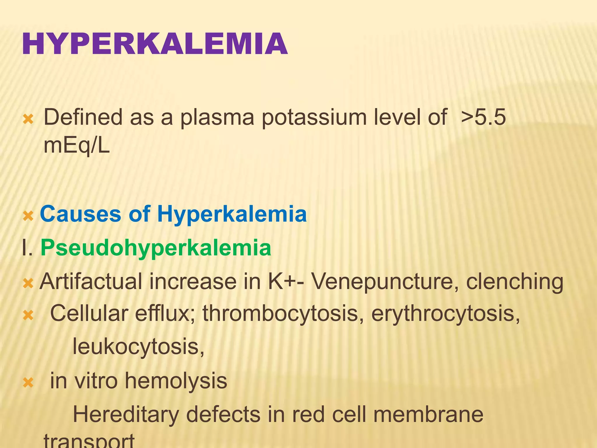 Diagnosis and management of Hyperkalemia | PPT