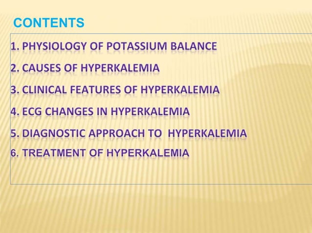 Diagnosis and management of Hyperkalemia | PPTX