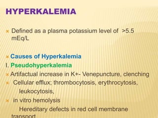 Diagnosis and management of Hyperkalemia | PPTX