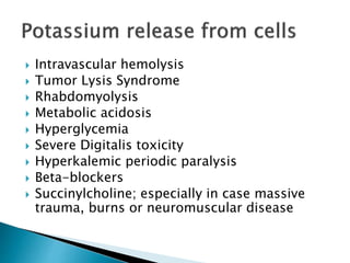 Hyperkalemia and its management | PPTX