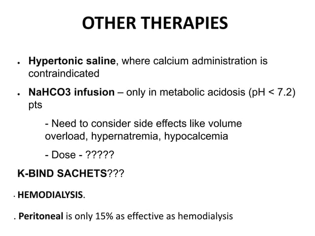 ACUTE MANAGEMENT OF Hyperkalemia | PPT