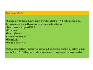 Hyperkalemia new | PPTX | Endocrine and Metabolic Diseases | Diseases ...