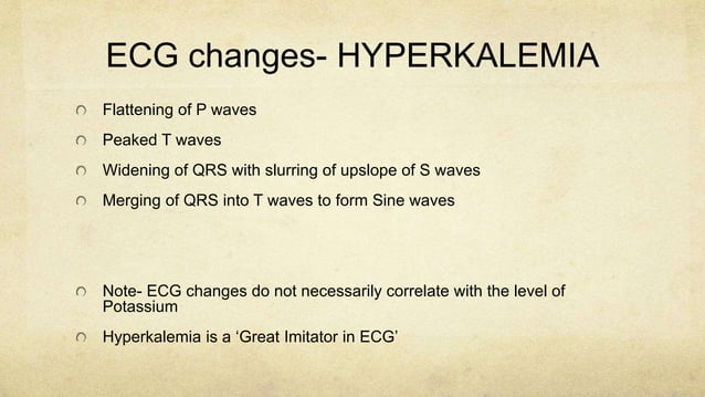 Hyperkalemia pathophysiology and treatment | PPTX