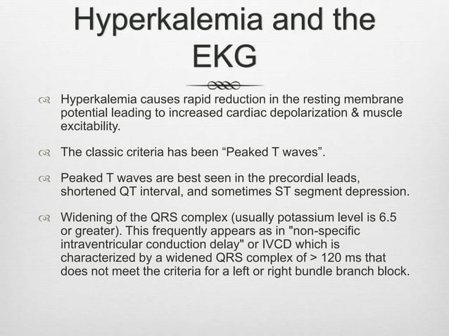 Hyperkalemia protocol presentation | PPTX | Blood Disorders | Diseases and Conditions