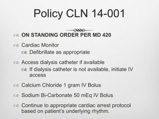 Hyperkalemia protocol presentation | PPTX