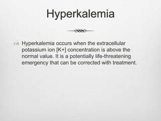 Hyperkalemia protocol presentation | PPTX