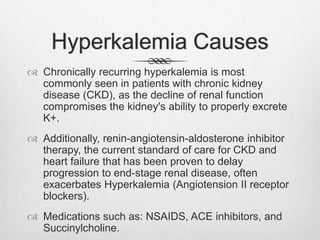 Hyperkalemia protocol presentation | PPTX | Blood Disorders | Diseases ...