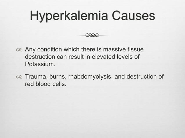 Hyperkalemia protocol presentation | PPTX | Blood Disorders | Diseases and Conditions
