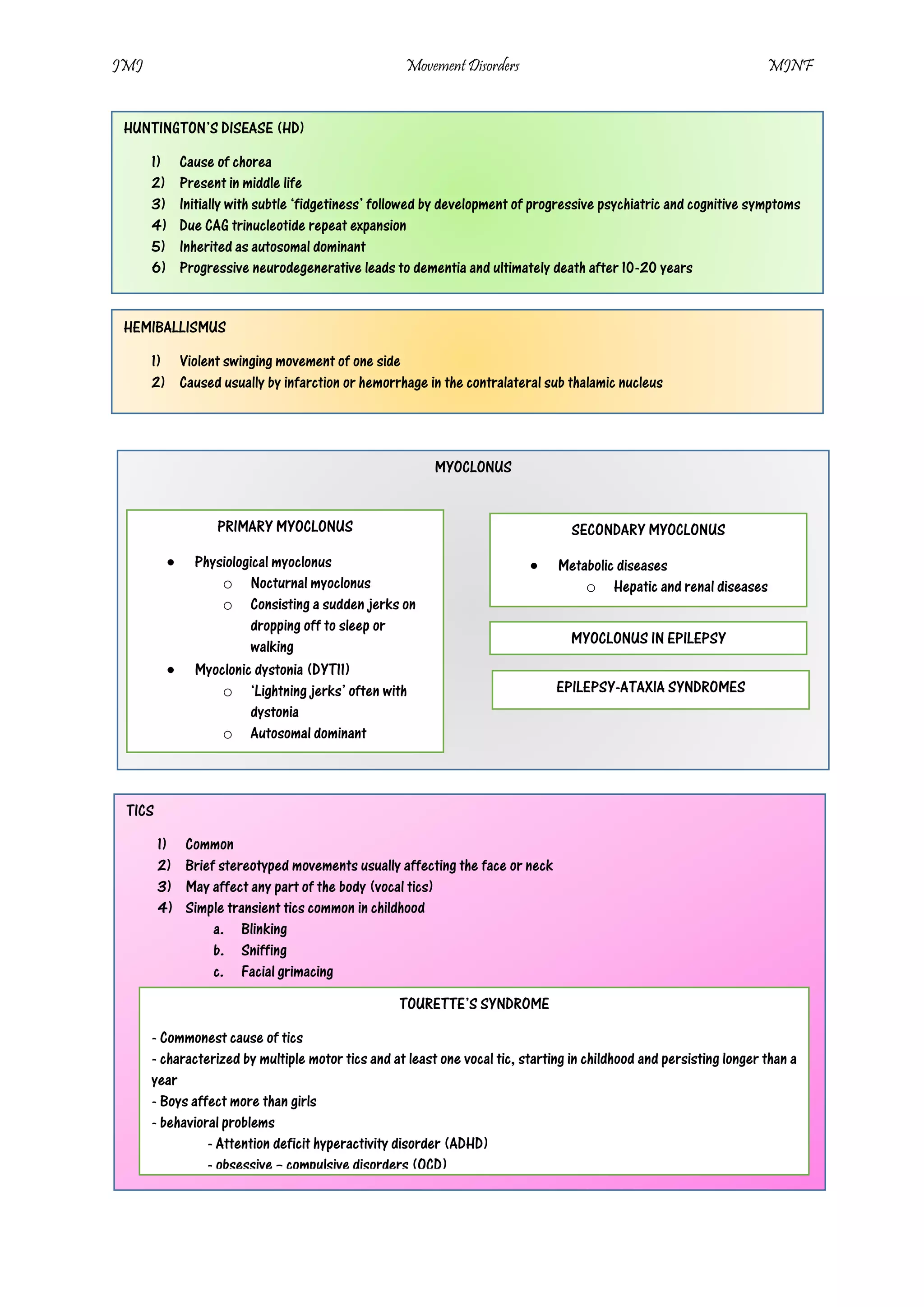 Hyperkinetic movement disorders | PDF