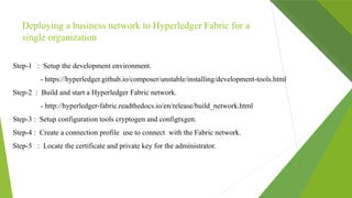 Hyperledger Fabric and Tools | ODP