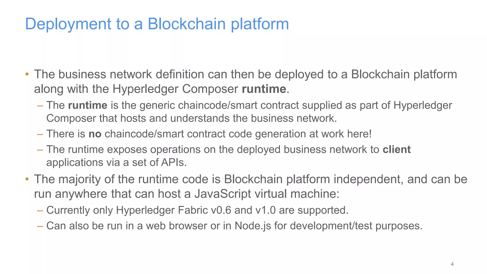 Hyperledger Composer Architecture Ppt