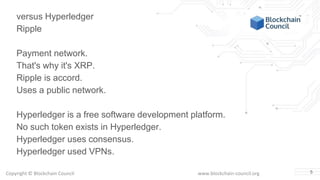 Hyperledger diffrent from ripple | PPT