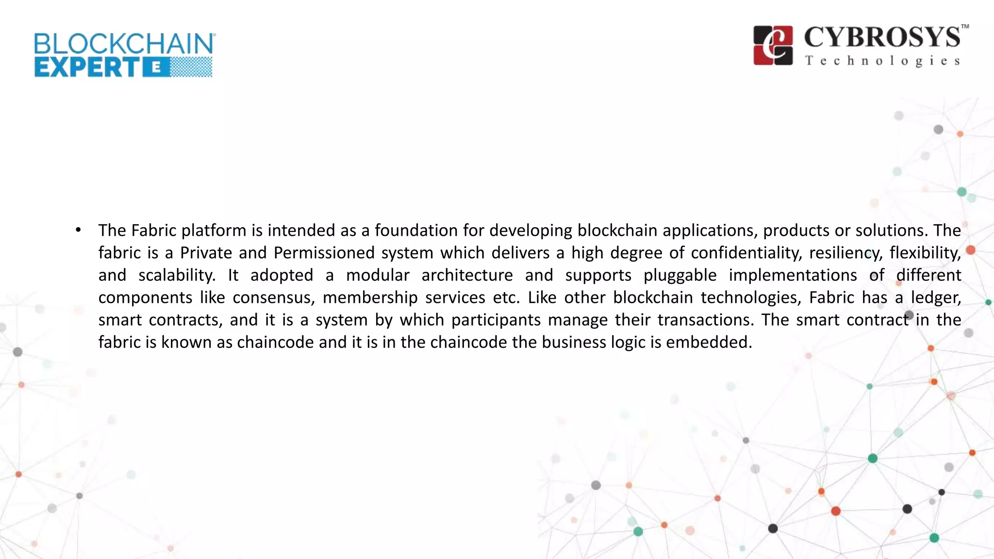 Hyperledger fabric | PPTX