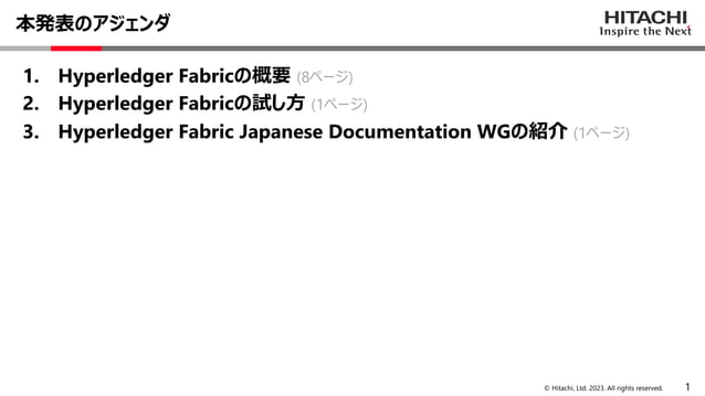 Hyperledger Fabric 概説 | PDF