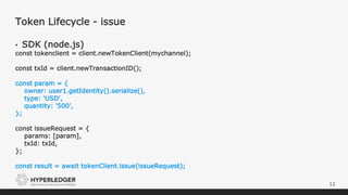 Hyperledger Fabric v2.0 Alpha - FabToken Overview, Hands-On Lab | PPT