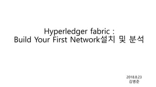 Hyperledger farbric build your first network install and analysis | PDF