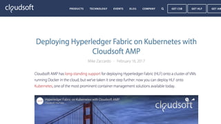 Hyperledger Lightning Talk | PDF | Cloud Computing | Internet