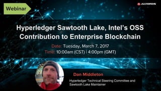 Hyperledger Sawtooth Lake Intel's OSS Contribution to Enterprise Blockchain | PDF