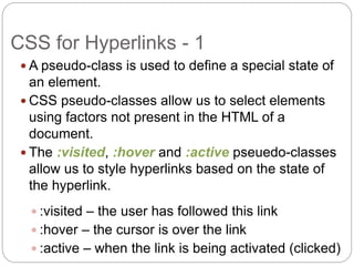 Hyperlink | PPTX | Web Design and HTML | Internet