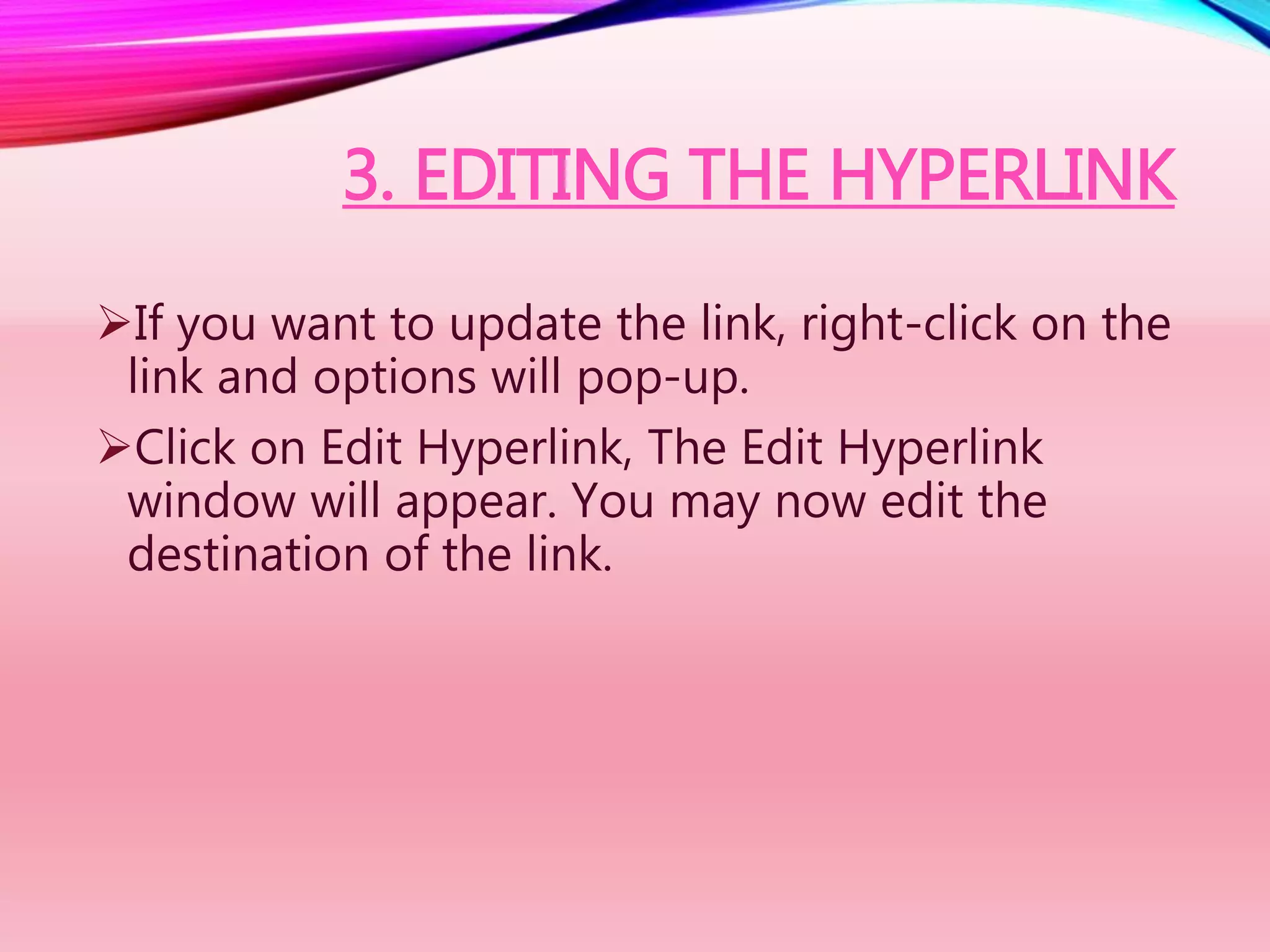 Hyperlinking the Presentation | PPTX