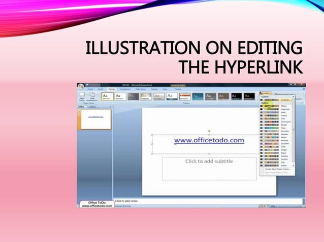 Hyperlinking the Presentation | PPT