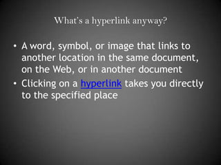Hyperlinks | PPT