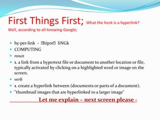 Adding Hyperlinks | PPT
