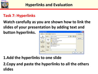 Hyperlinks and Evaluation | PPT | Educational Assessment | Education