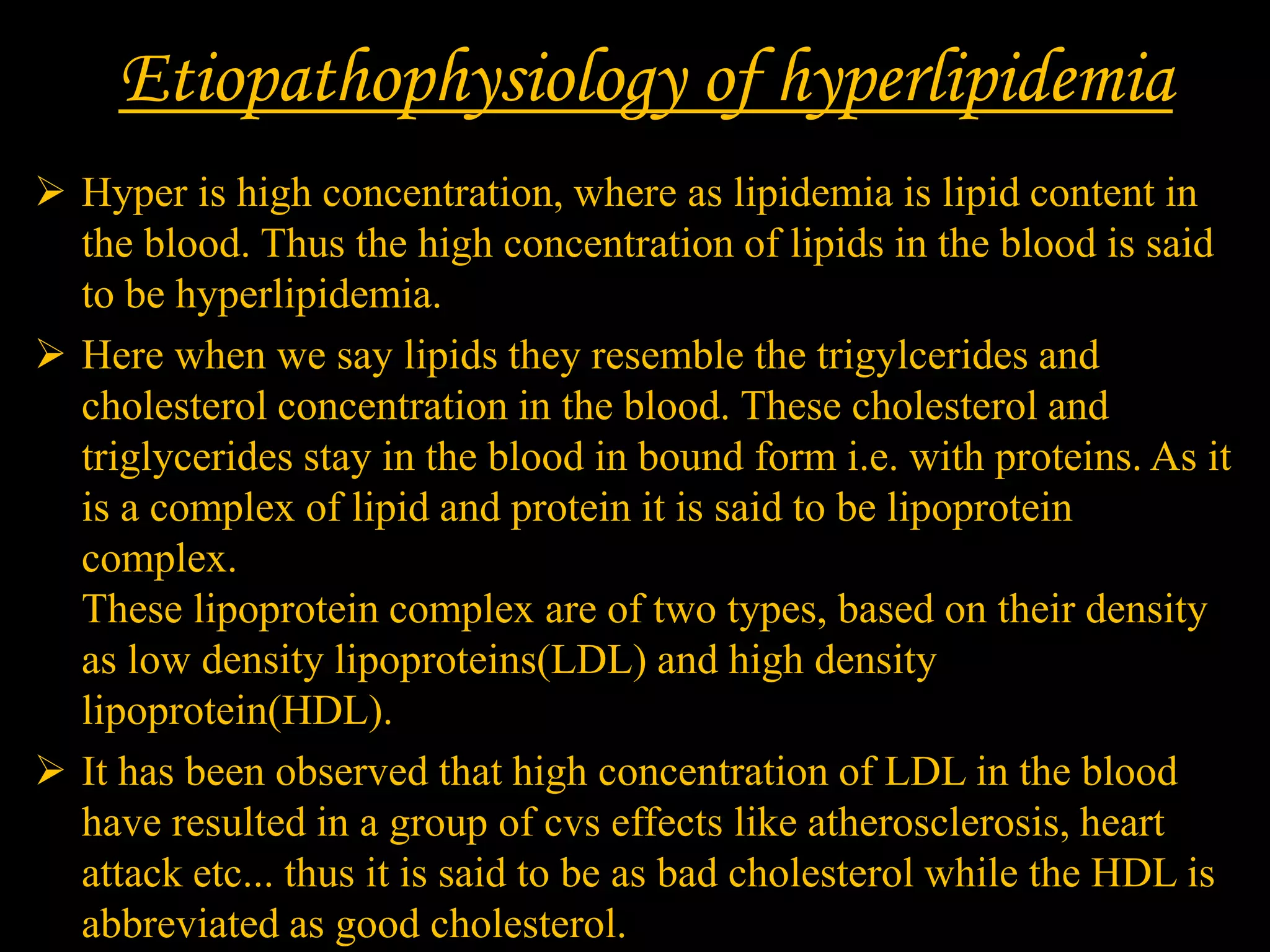 Hyperlipidaemia | PPT