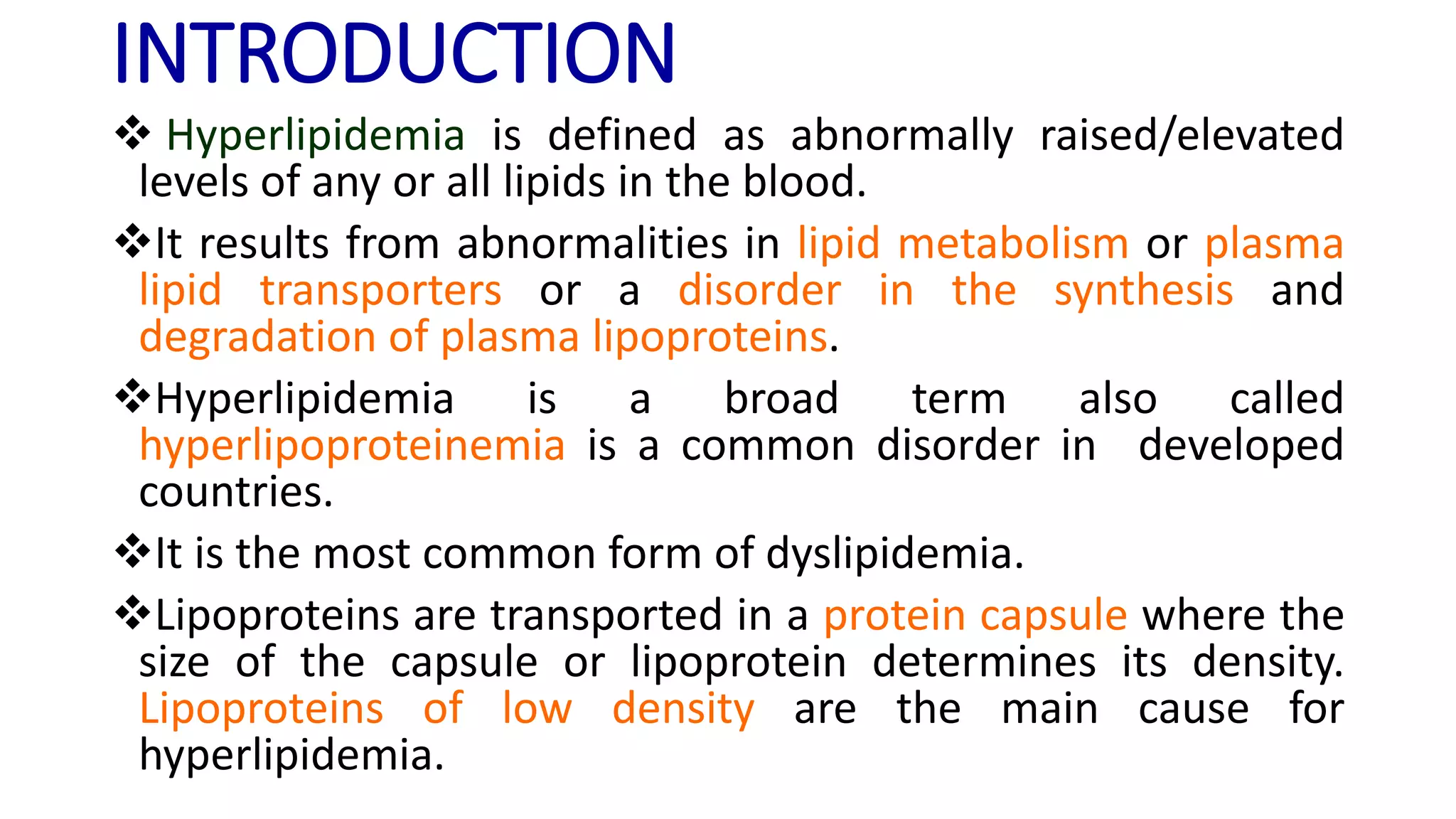 HYPERLIPIDEMIA | PPTX