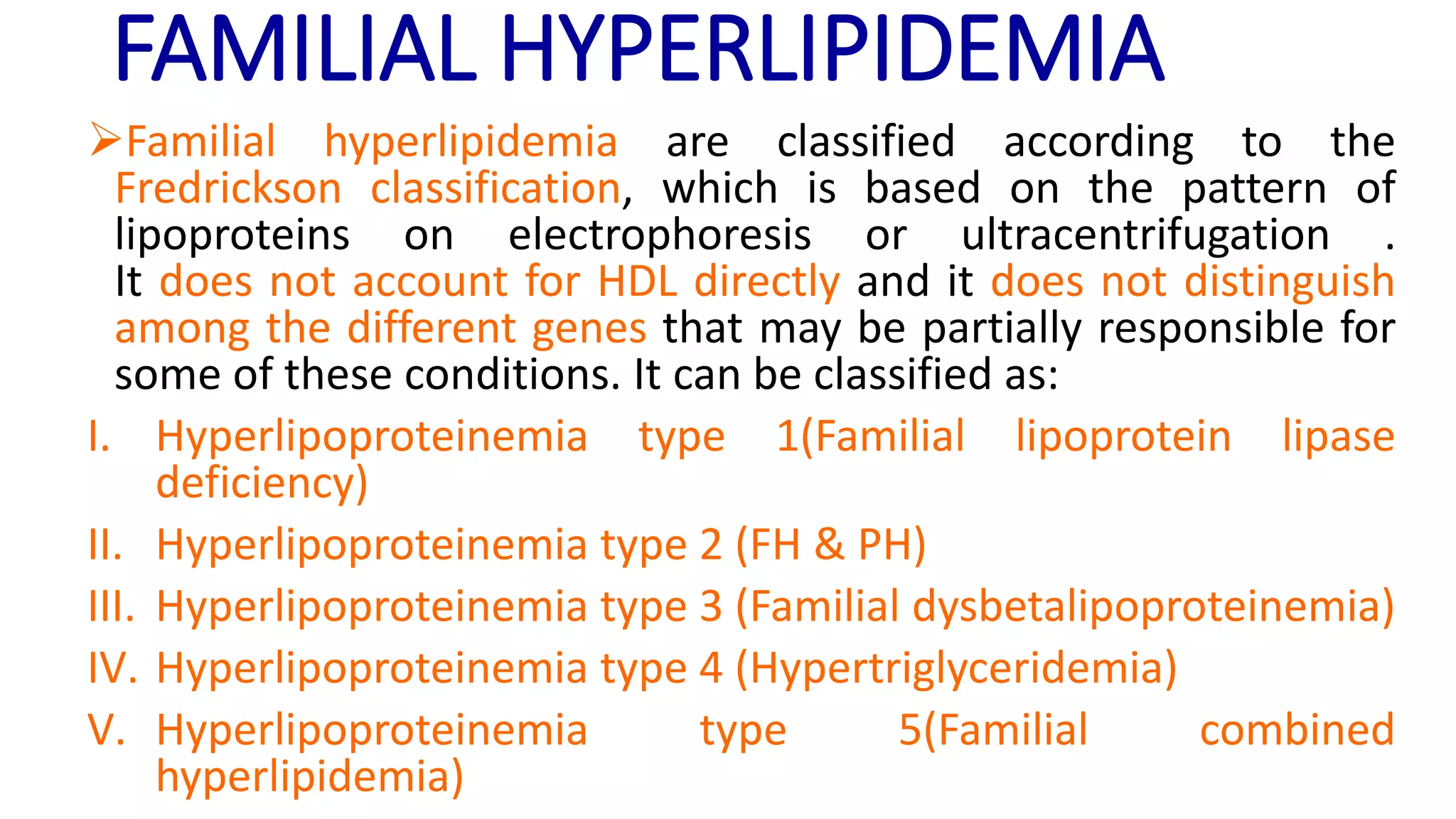 HYPERLIPIDEMIA | PPTX | Endocrine and Metabolic Diseases | Diseases and ...
