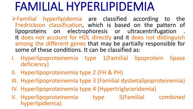 HYPERLIPIDEMIA | PPTX | Endocrine and Metabolic Diseases | Diseases and Conditions