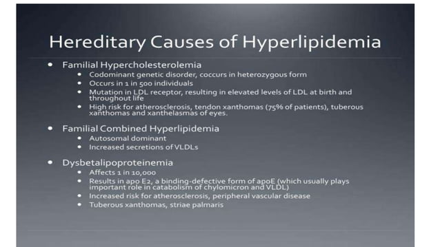 HYPERLIPIDEMIA | PPTX | Endocrine and Metabolic Diseases | Diseases and Conditions