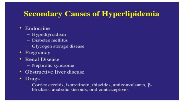 HYPERLIPIDEMIA | PPTX | Endocrine and Metabolic Diseases | Diseases and Conditions